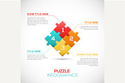3D Puzzle piece infographics | Background Graphics ~ Creative Market