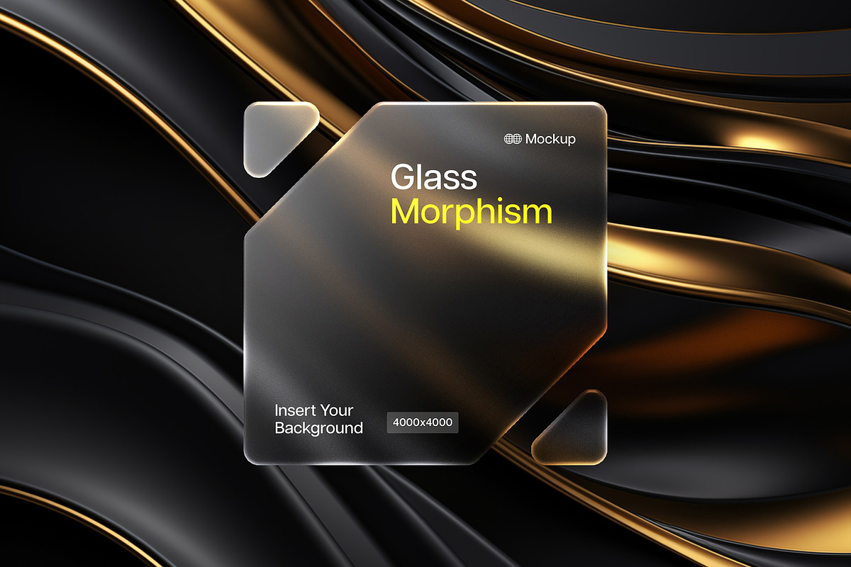 Glass Morphism Frosted Mockups, a Product Mockup by pixelbuddha.net