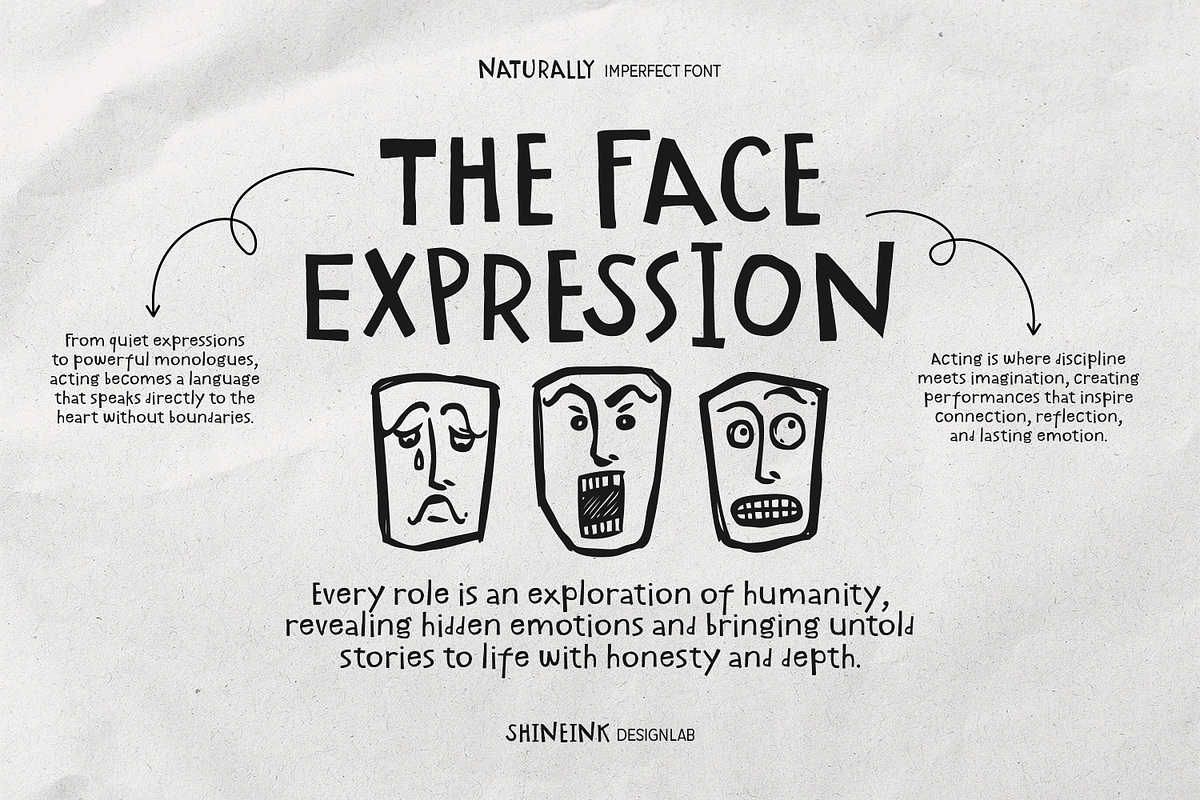 Naturally Imperfect – HandDrawn Font, a Handwritten Font by shineink ...