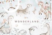 WONDERLAND graphic set, an Animal Illustration by erasovas