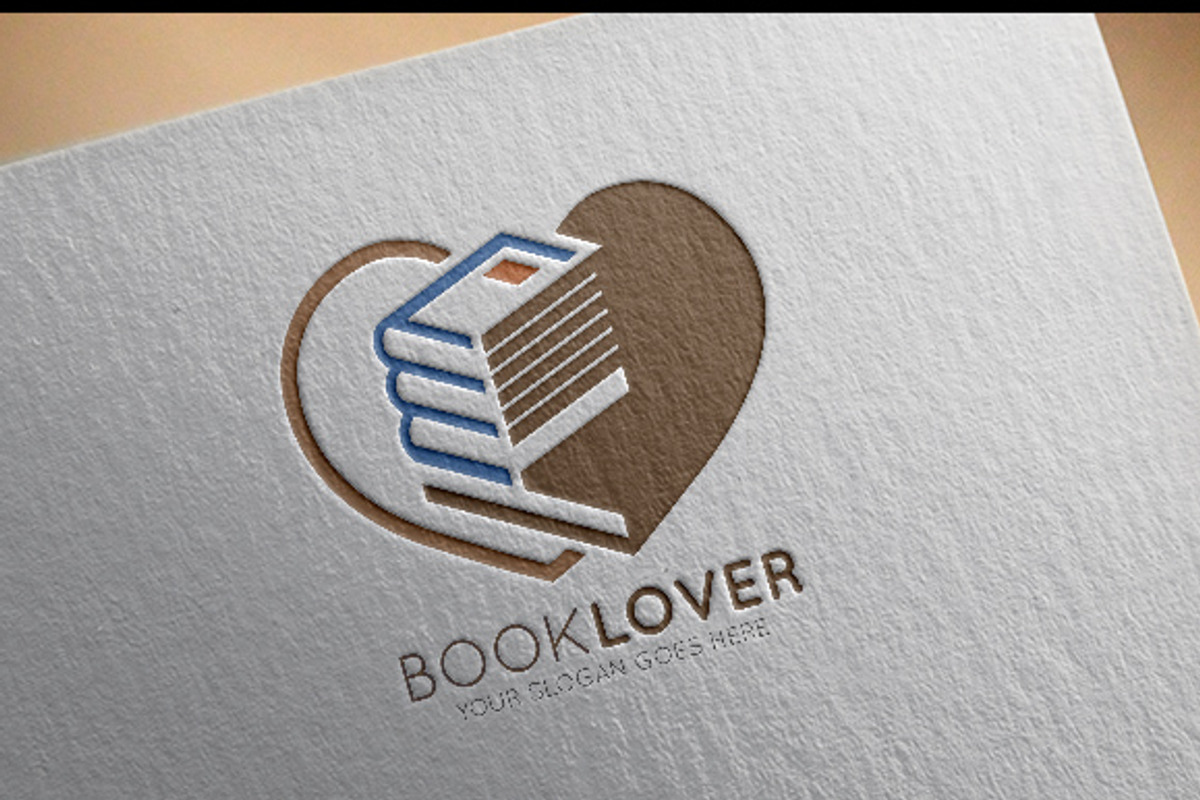 Book Lover Logo Template, a Branding & Logo Template by salmon.black