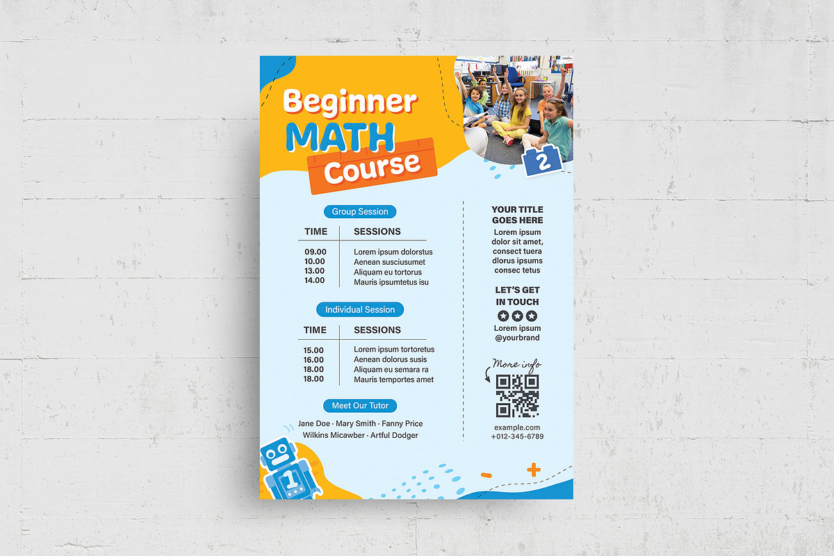 School Math Education Flyer Template, a Flyer Template by BrandPacks ...