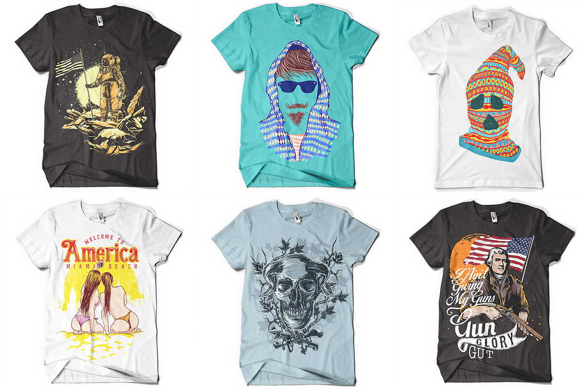 T-Shirt Design Mega Collection, an Illustration by teeoclock.co