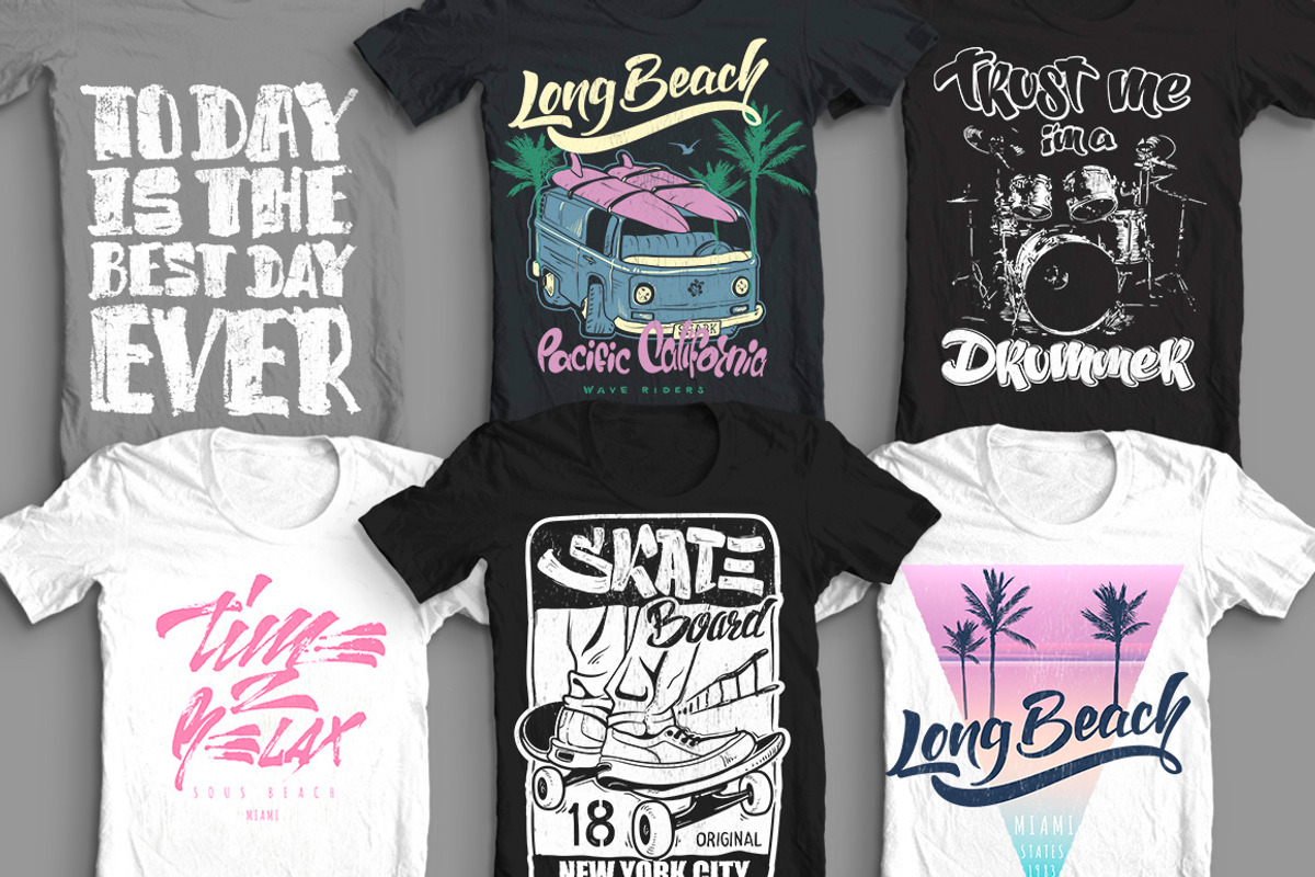 50 T-Shirt designs collection, an Illustration by Urbanshop
