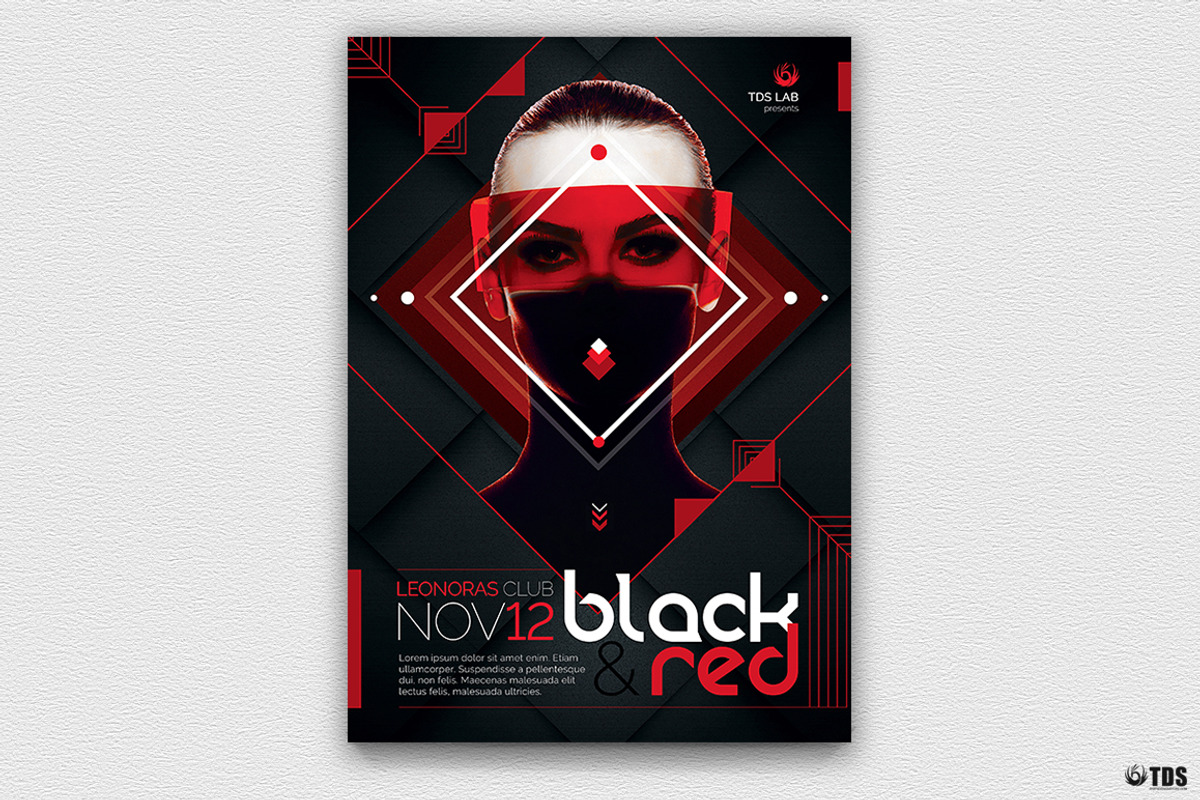 Black and Red Flyer Template V4, a Flyer Template by ThatsDesign Art