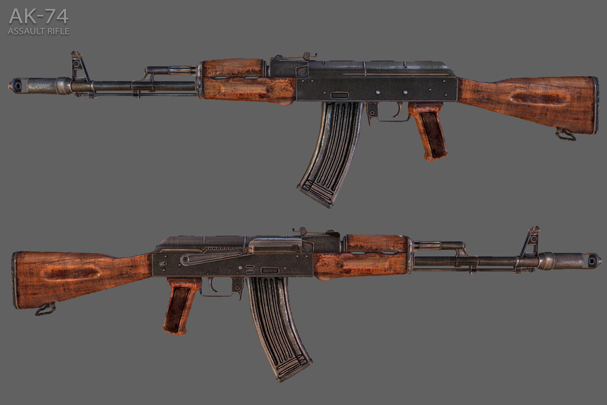 AK-74 Assault Rifle Model, an Object 3D Model by Beatheart Creative Studio