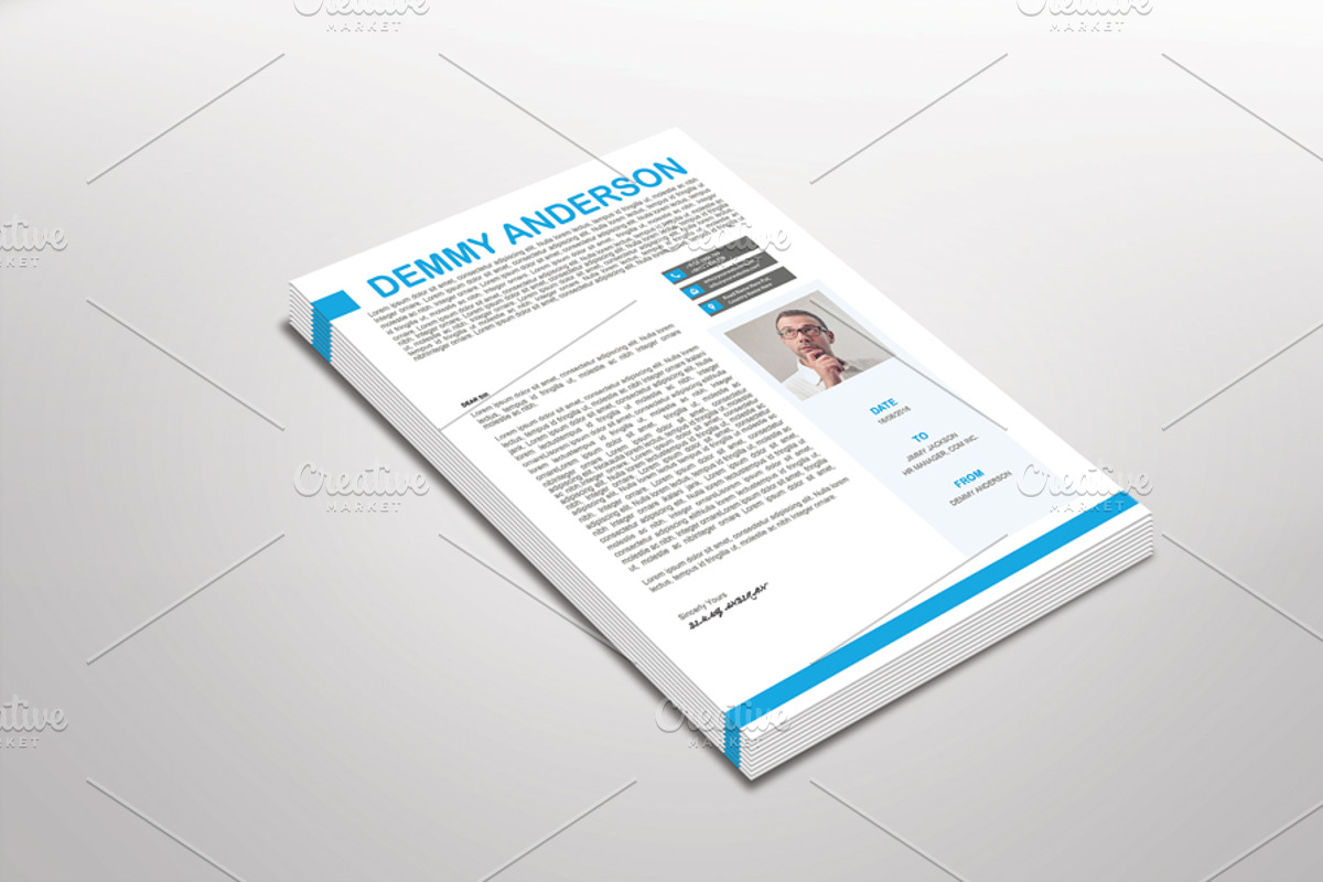 Jobee Resume & Cover Letter Template, a Resume Template by Dueza.Com