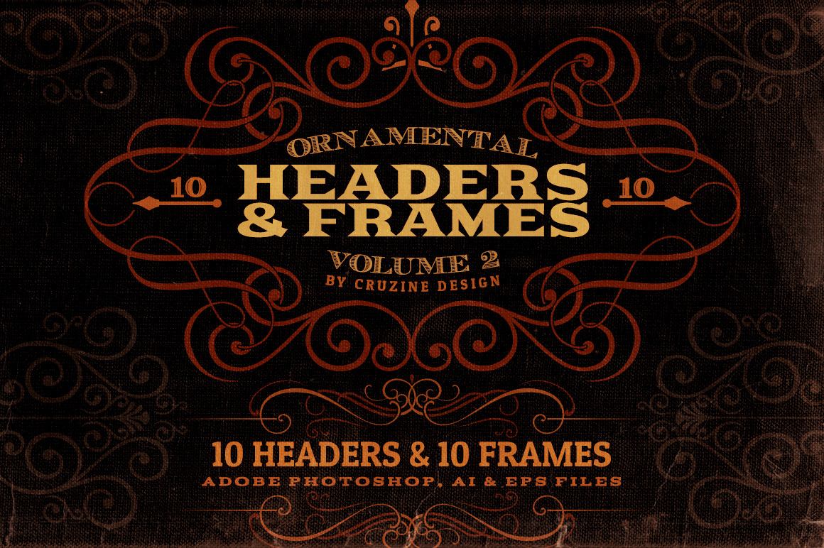 Ornamental Headers & Frames v.2, an Object Graphic by Cruzine
