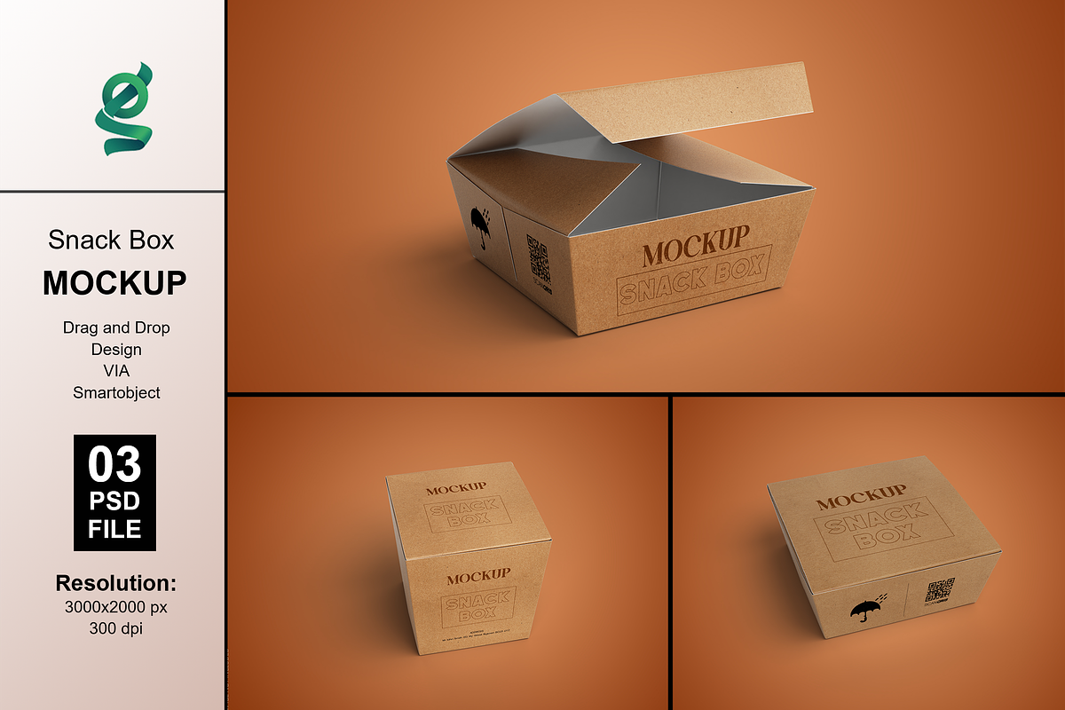 Snack Box Mockup, a Packaging Mockup by groens