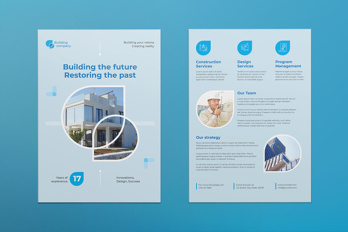 Building Company Print Pack, a Poster Template by TemplatesNow!