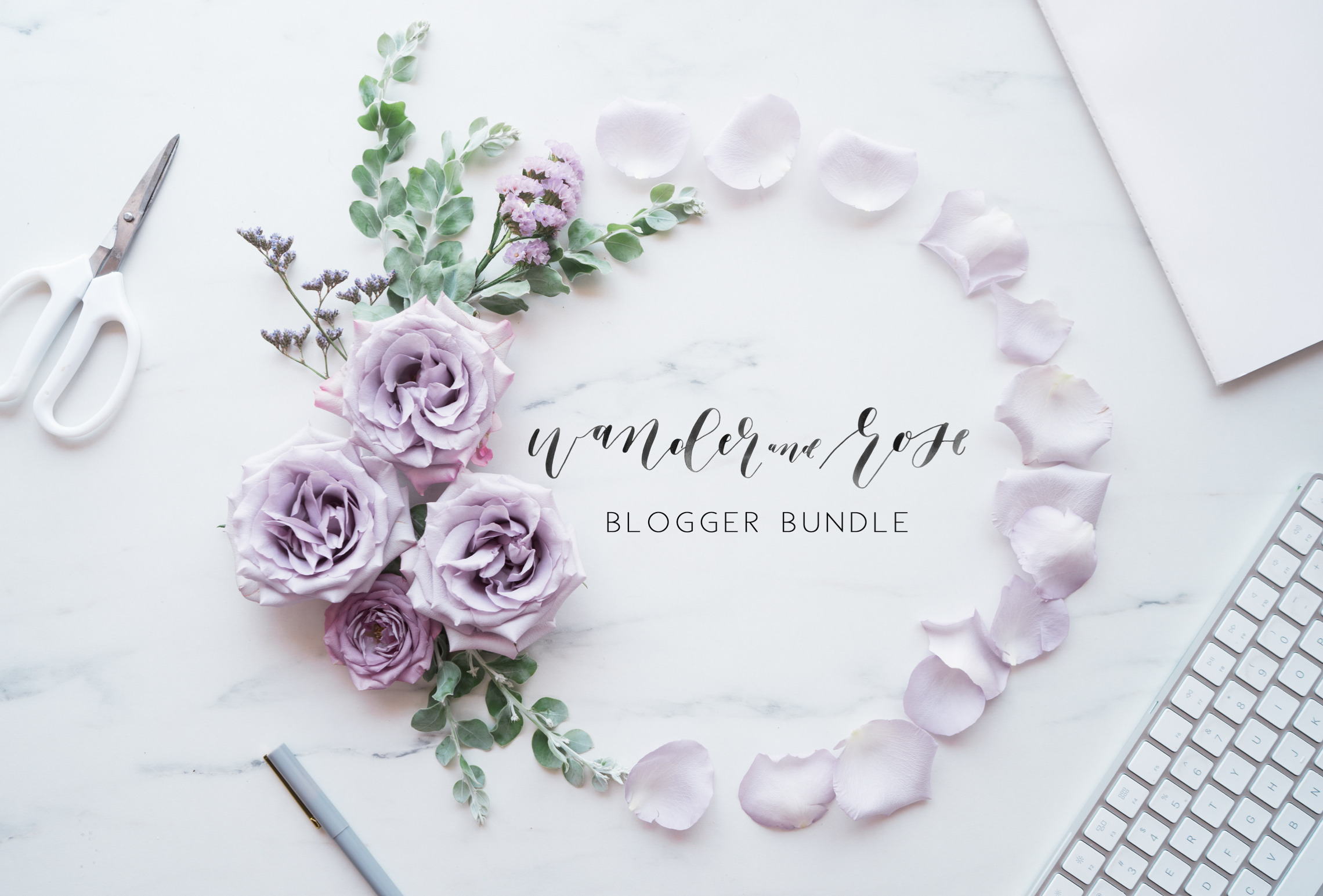 Lavender Blogger Bundle, a Books & Magazine Mockup by LaPorte Images ...