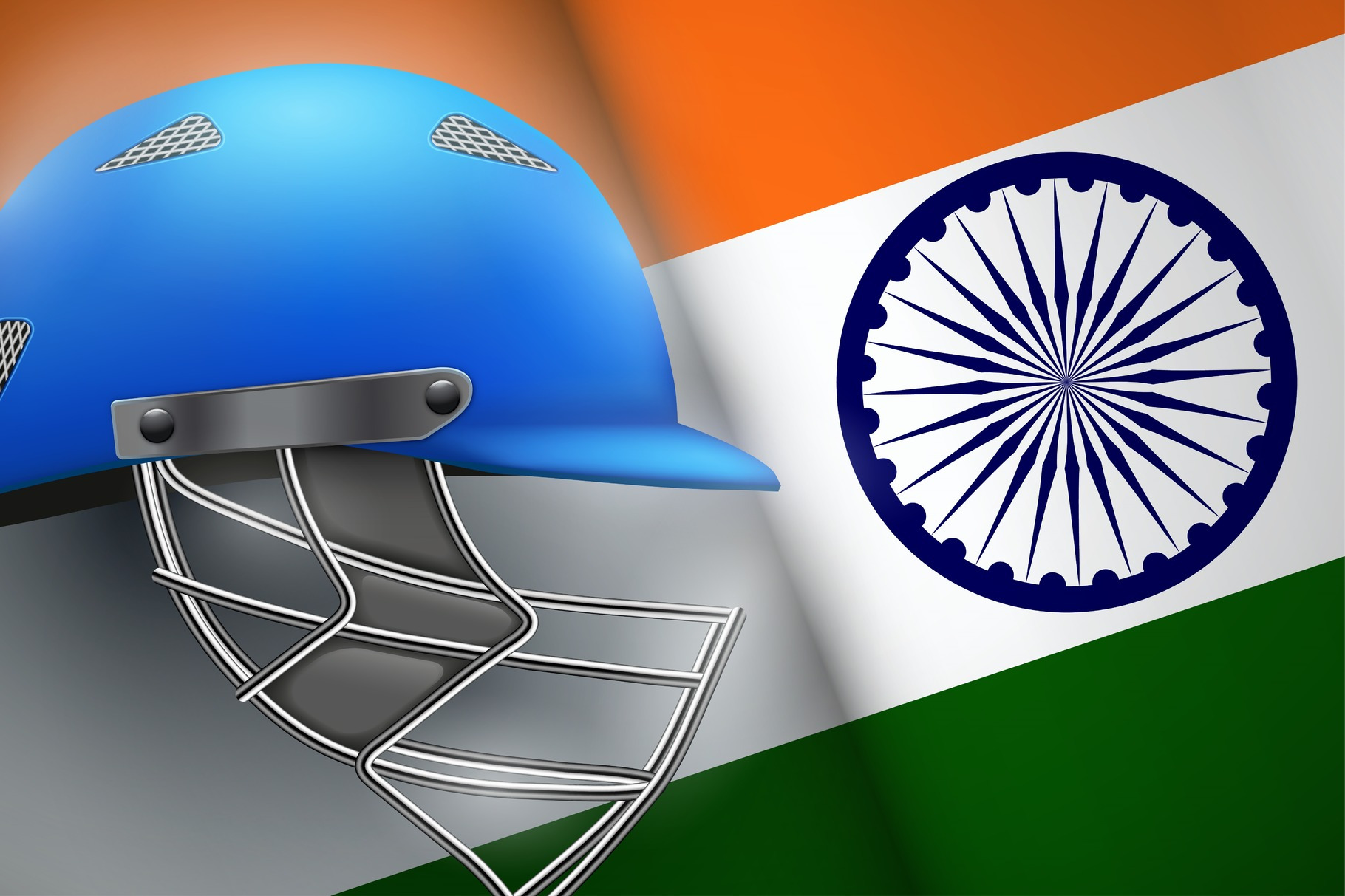 Cricket Helmet and American Flag | People Illustrations ~ Creative Market