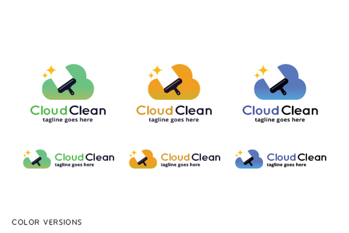 Cloud Clean Logo Template, a Branding & Logo Template by gunaonedesign