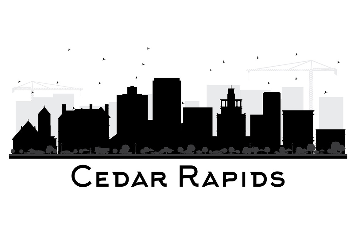 Cedar Rapids Iowa skyline, a Work Illustration by Booblgum | Creative ...