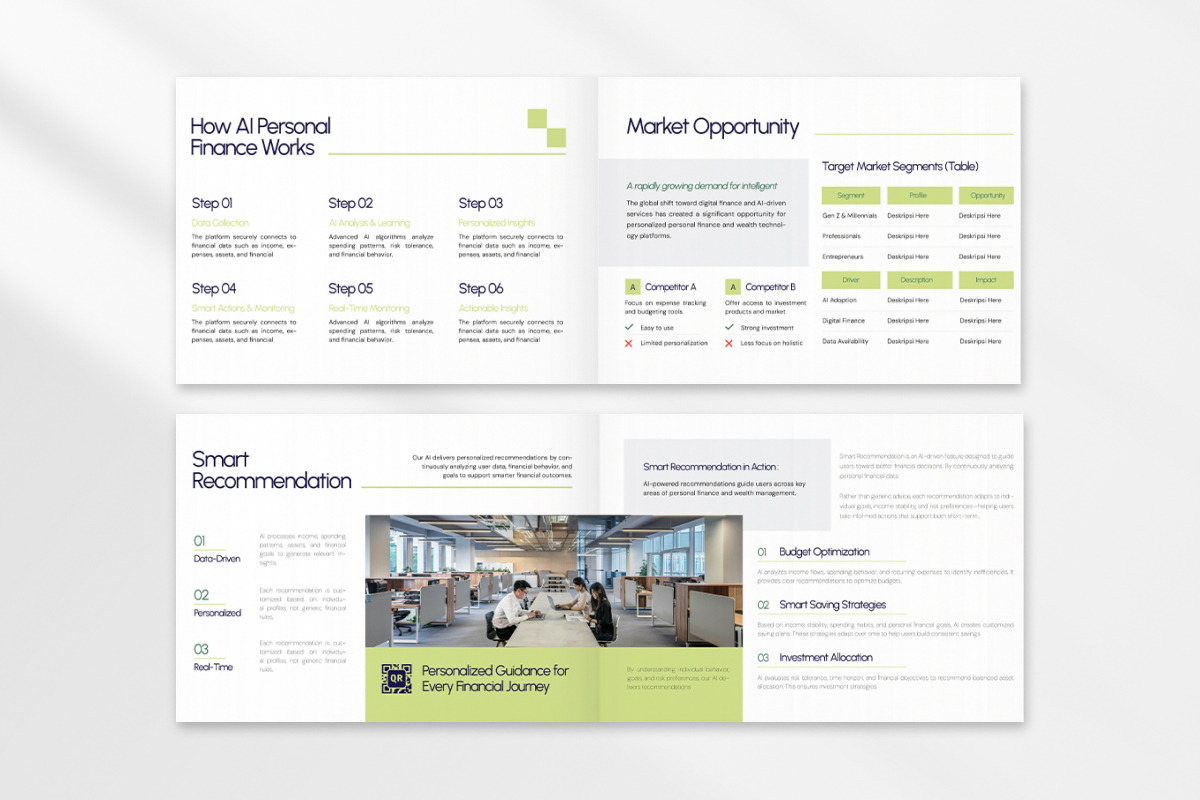 AI Personal Finance Pitch Deck, a Brochure Template by twinstd