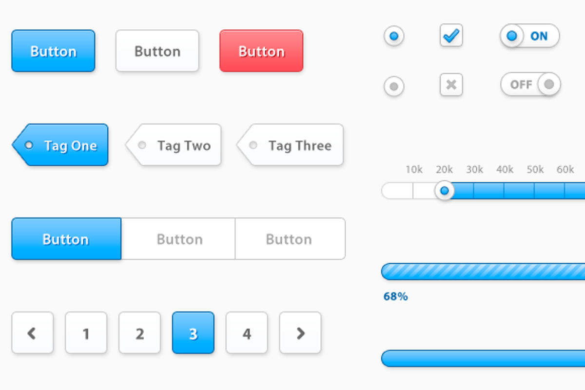 Clean Modern UI Kit (PSD), an UI Kit Template by Jamie Peak