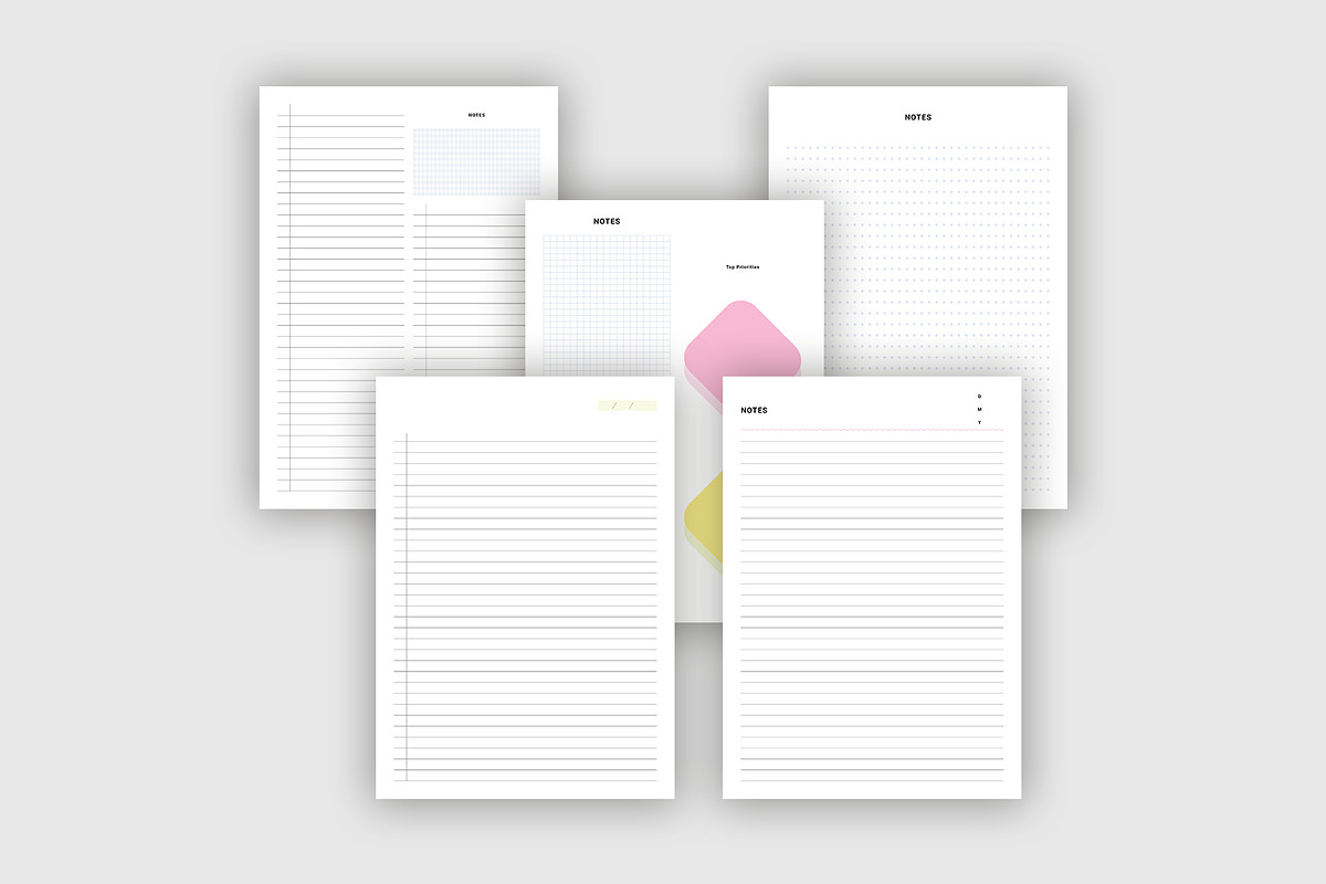 Digital Notebook Template Vol.79, a Stationery Template by Design Zone