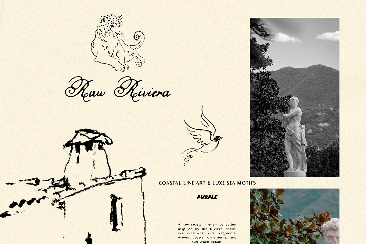 Raw Riviera: Coastal Line Art