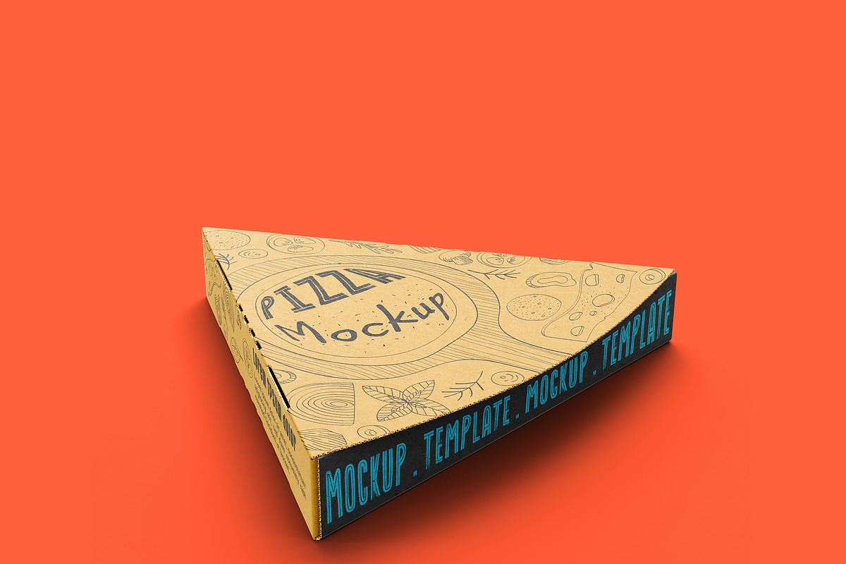 Pizza Triangle Box Mockup, a Product Mockup by OneVectorStock