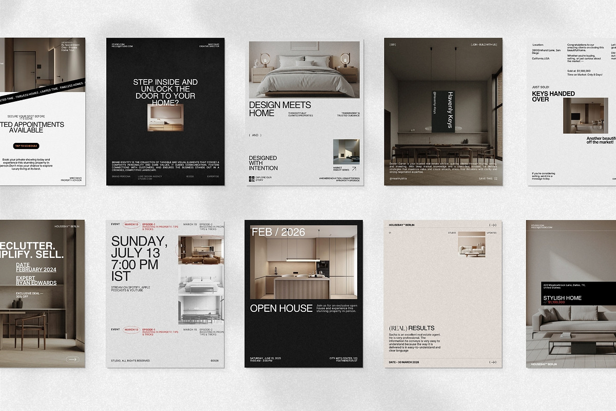 Real Estate Instagram Post Bundle Kit