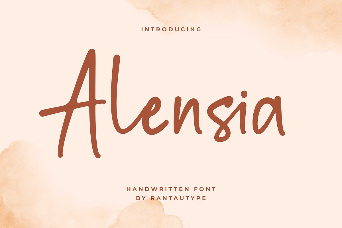 Alensia Handwritten Font, a Handwritten Font by RantautypeStudio