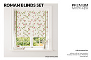 Roman Blinds Set, a Household Mockup by mock-ups
