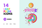 14 LGBT Pride Icons, an Illustration by Hello Mister Frank