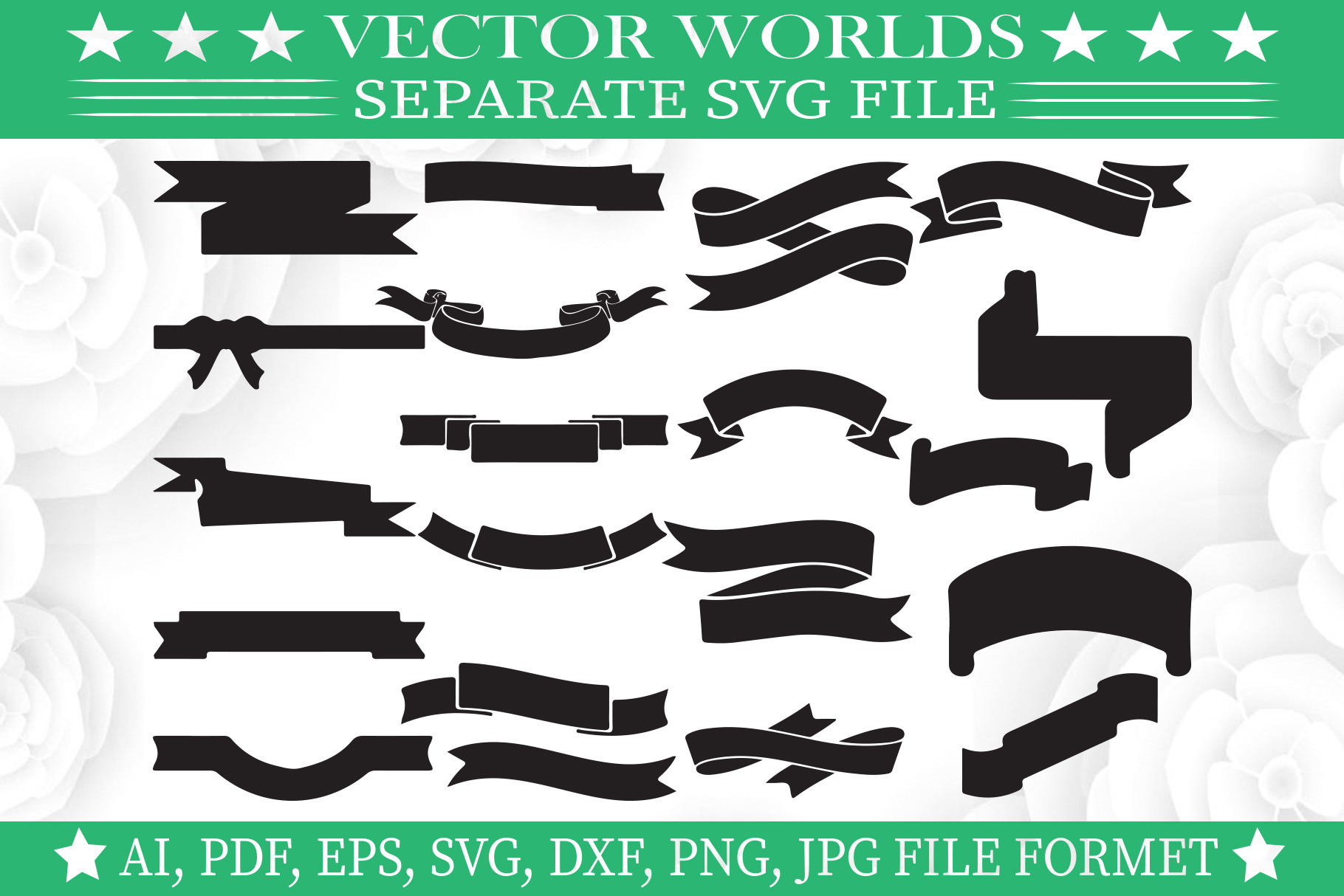 Ribbon Banner Svg, Banner Svg, an Object Graphic by VectorWorlds ...
