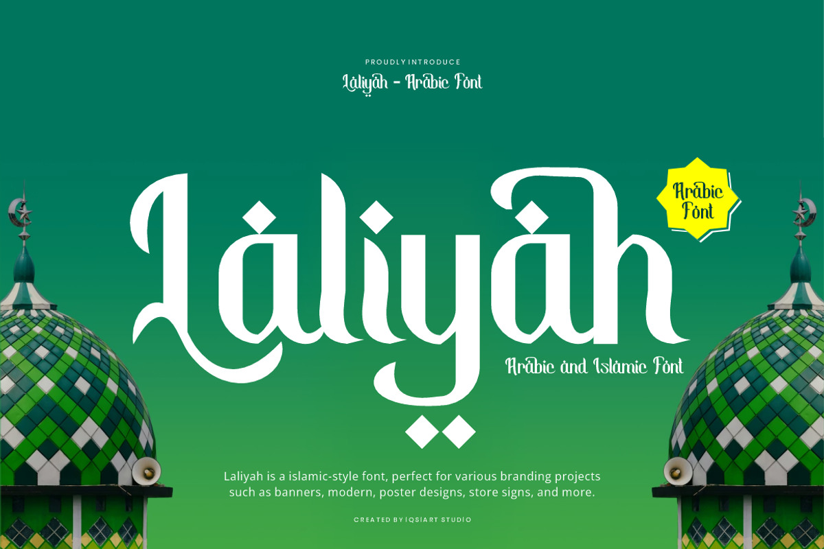 Laliyah - Arabic Ramadhan Font, a Sans Serif Font by Iqsiart Studio
