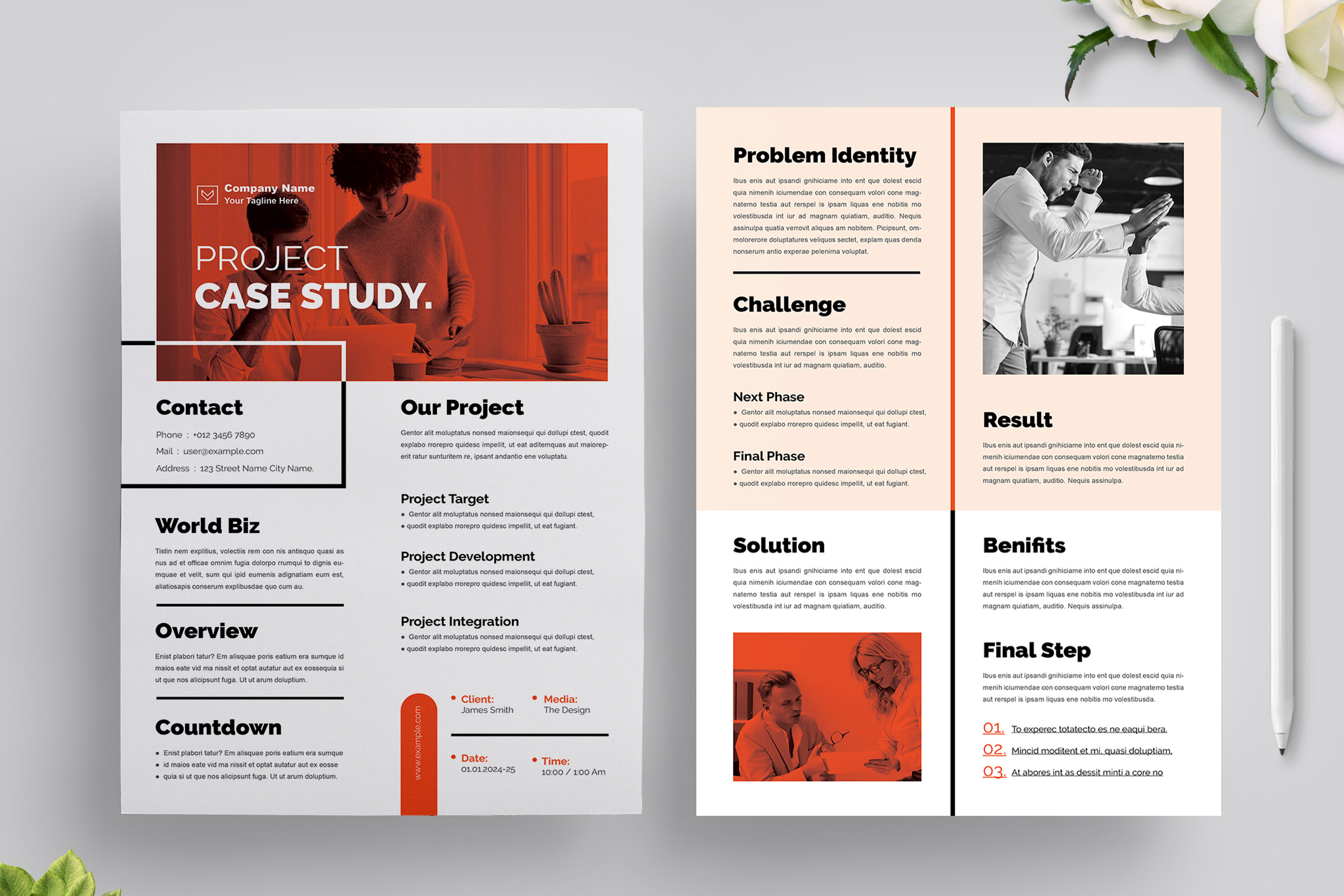 Case Study Layout Template