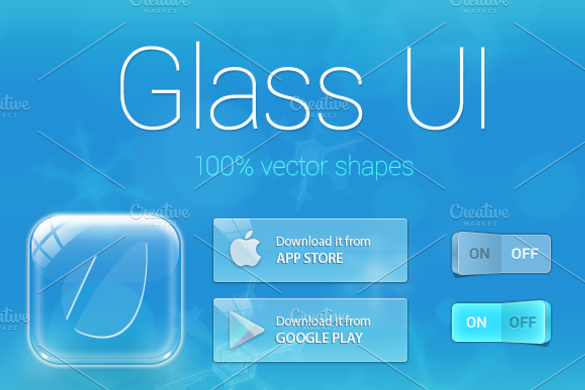 Glass UI Kit, an UI Kit Template by Vương Thành Chung