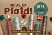 Rad Plaid Textured Patterns, a Pattern Graphic by Anugraha Design
