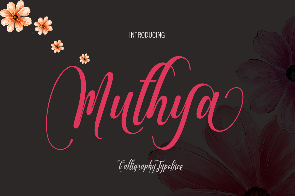 Muthya//Wedding Calligraphy Font, a Script Font by groens