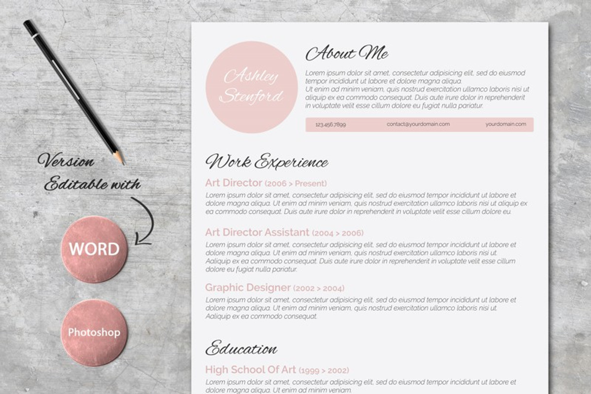 Beautiful Resume Design, a Resume Template by Visual Impact