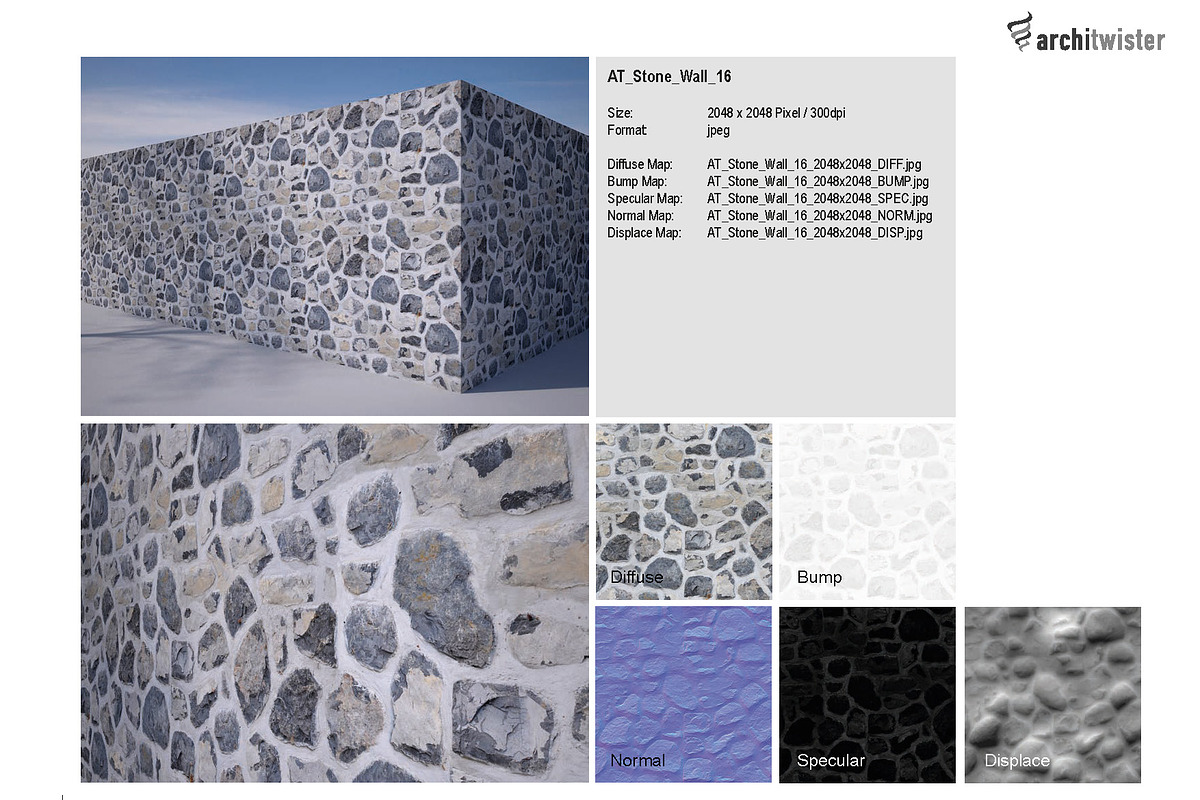 25 Seamless Stone Wall Textures, a Texture Graphic by architwister