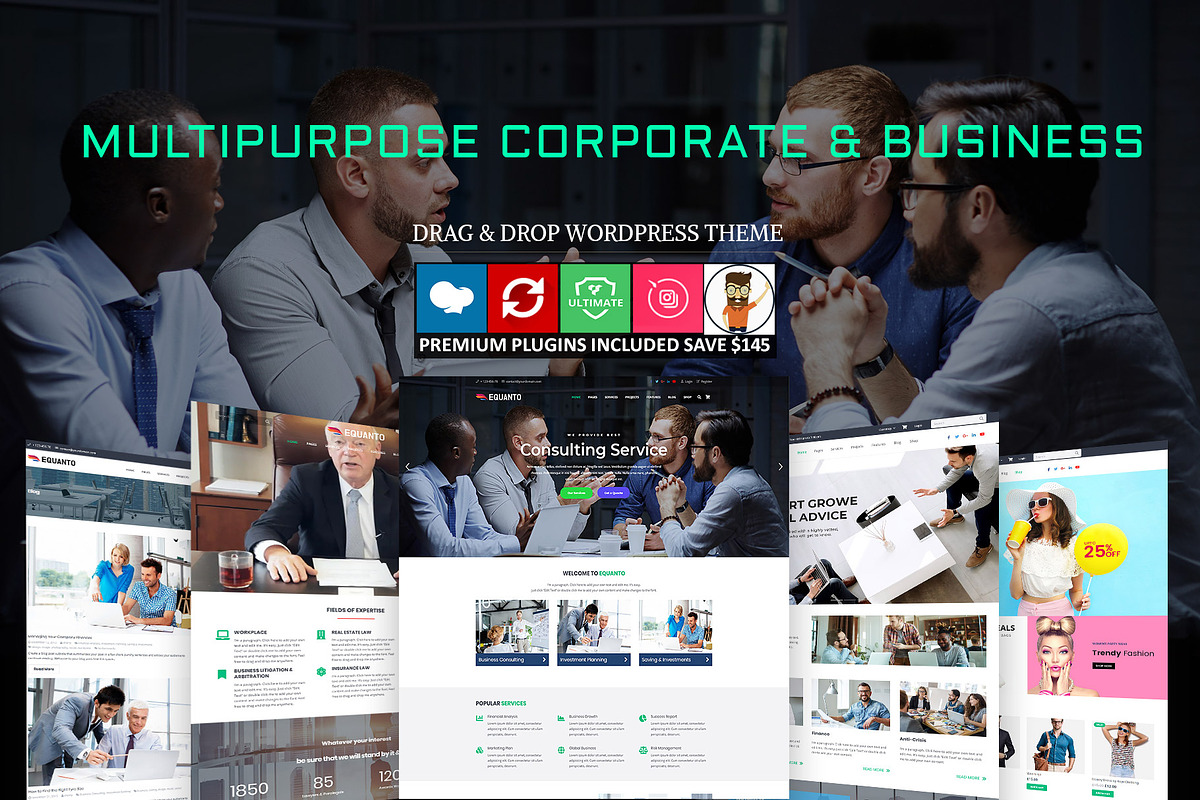 Equanto - Corporate & Business Theme, a WordPress Template by Cherry Wordpress Theme | Creative ...