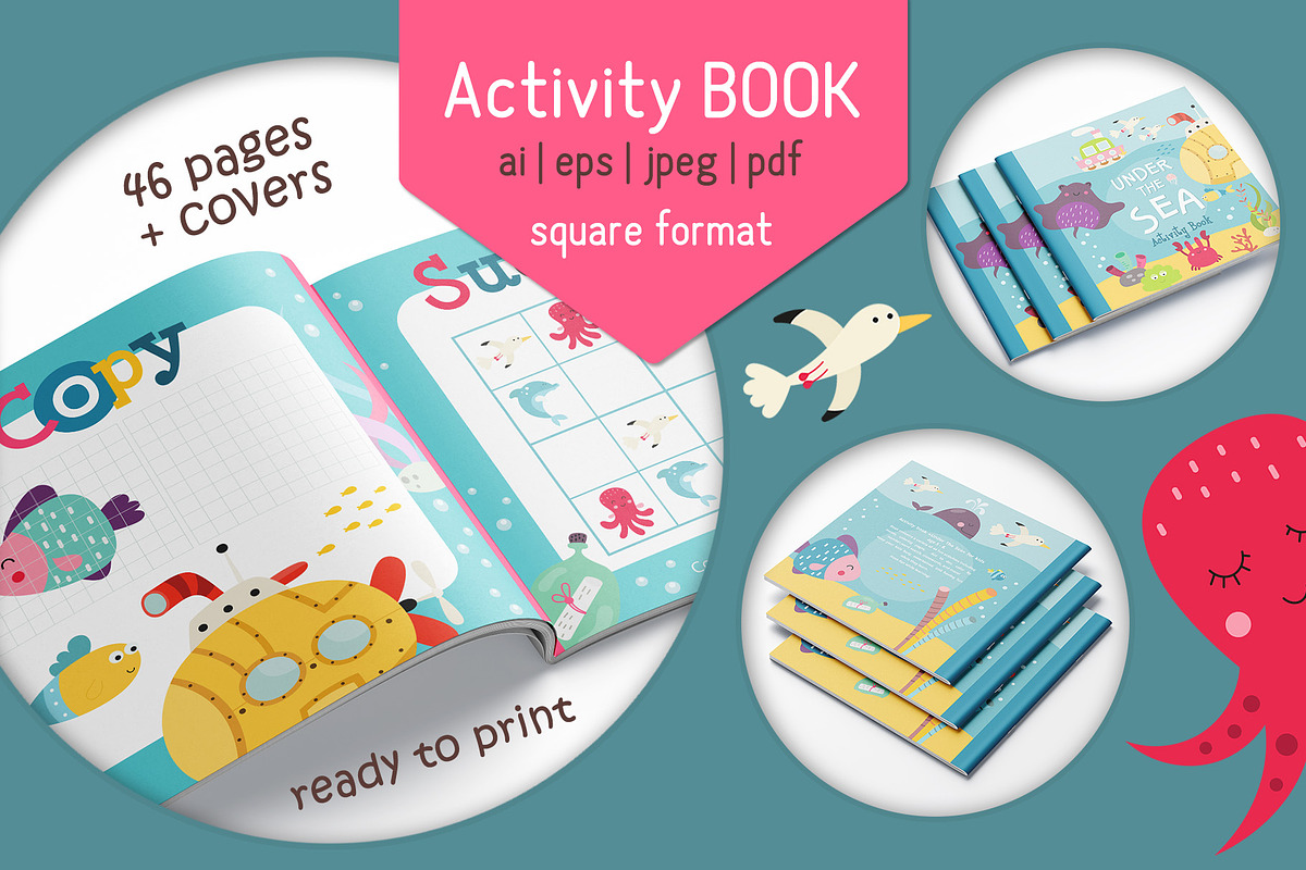 Under the Sea Activity Book for Kids, an Education Illustration by ...