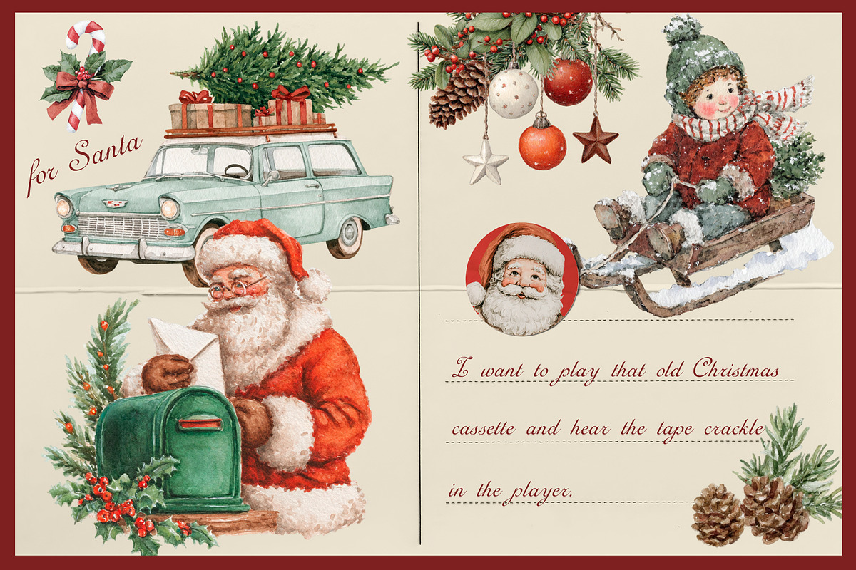 Nostalgic Christmas Illustrations, a Decorative Illustration by Feelsoul