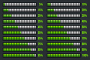 Green Progress Bar Set. 5-100%, a Templates & Theme by in8finity