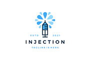 injection vaccine logo vector icon, a Branding & Logo Template by vastard