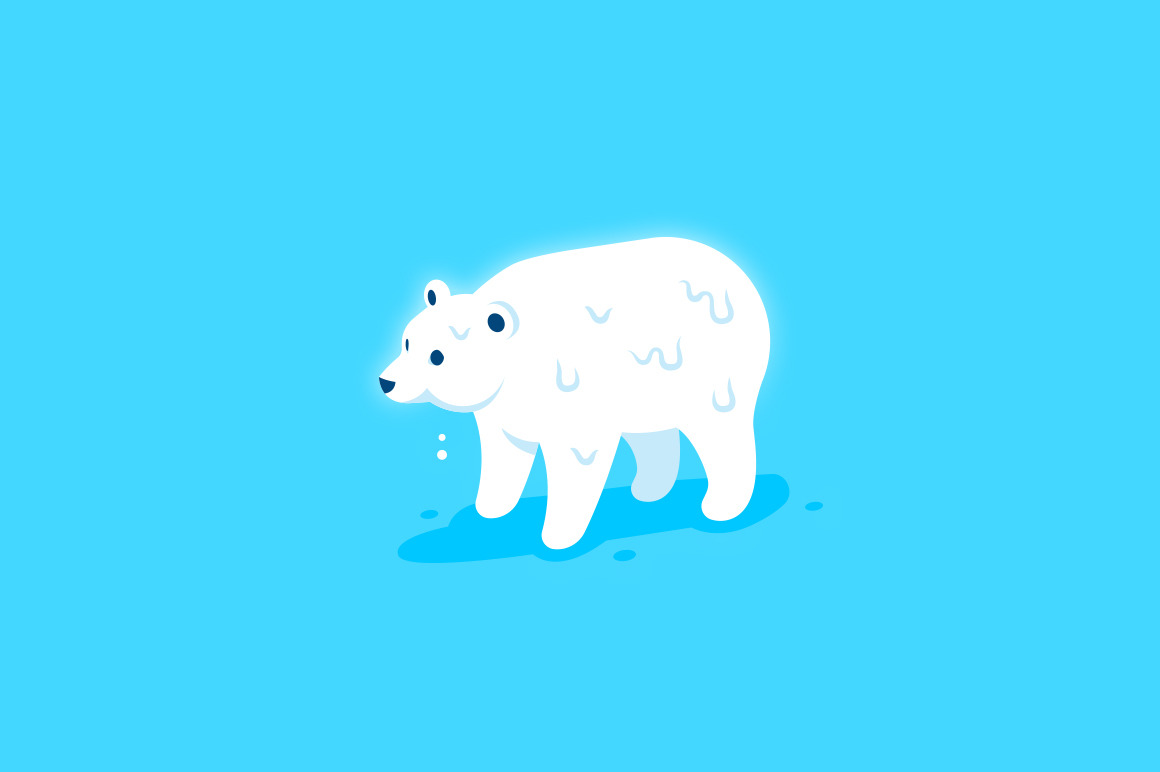 Melted Bear Illustration - 3 Variant, an Object Graphic by Manudesign