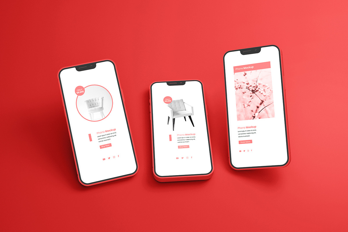 10 minimal smartphone mockup