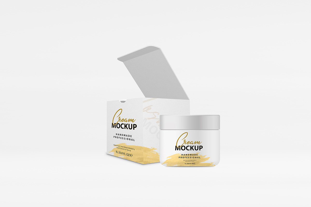 Cream Box Mockup, a Packaging Mockup by illycreative