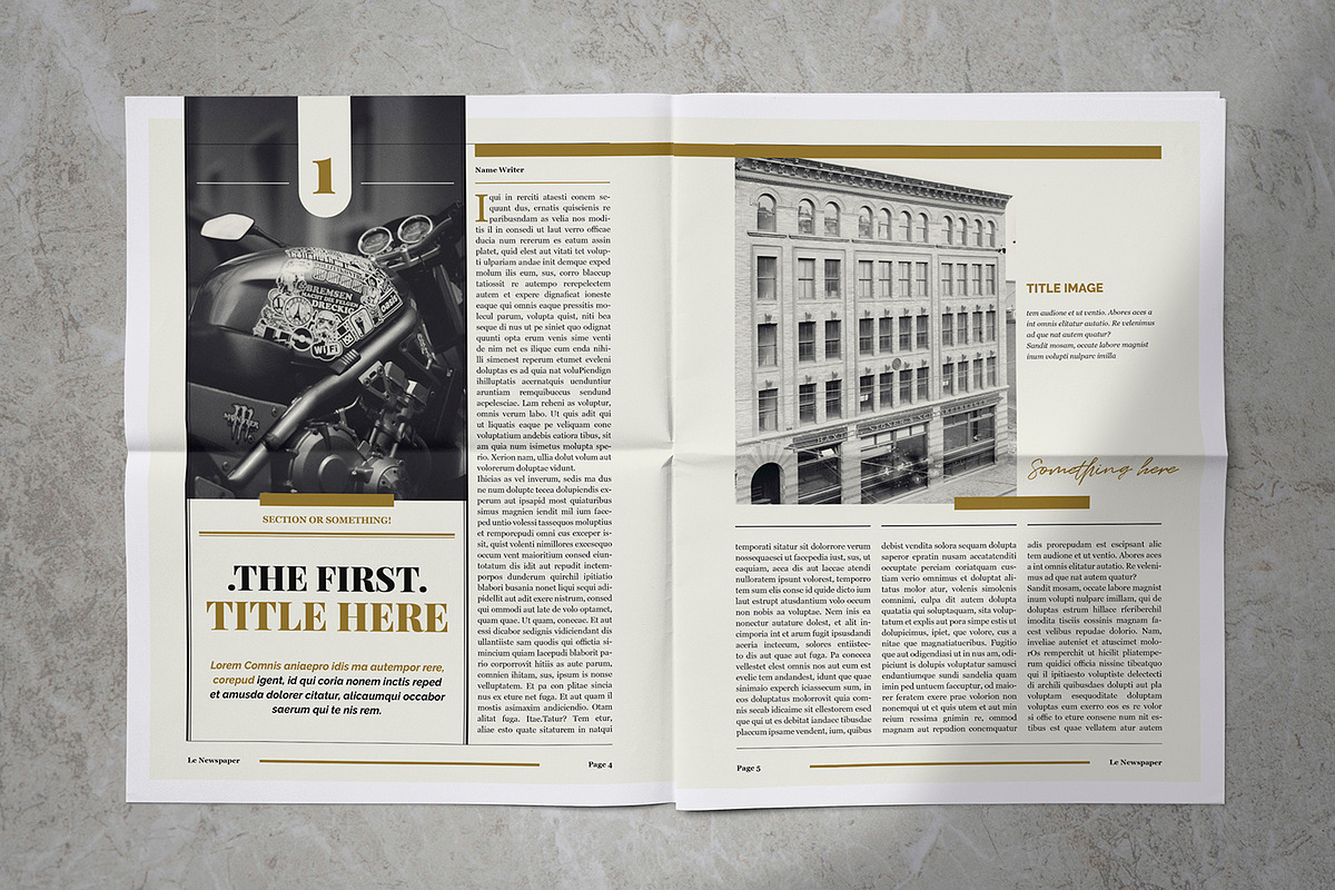 Modern Newspaper Magazine Template, a Magazine Template by Luuqas Design