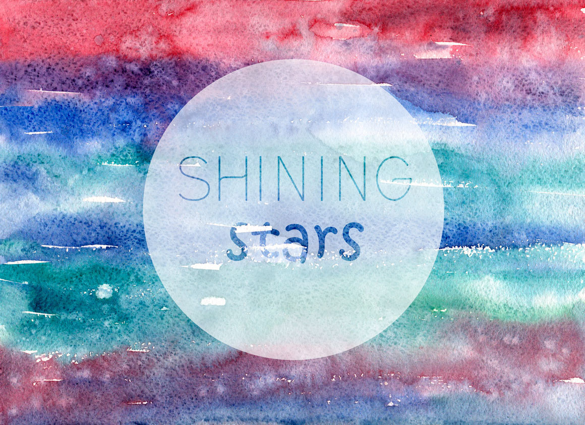 Shining stars watercolor texture, a Texture Graphic by Inna Vinchenko ...
