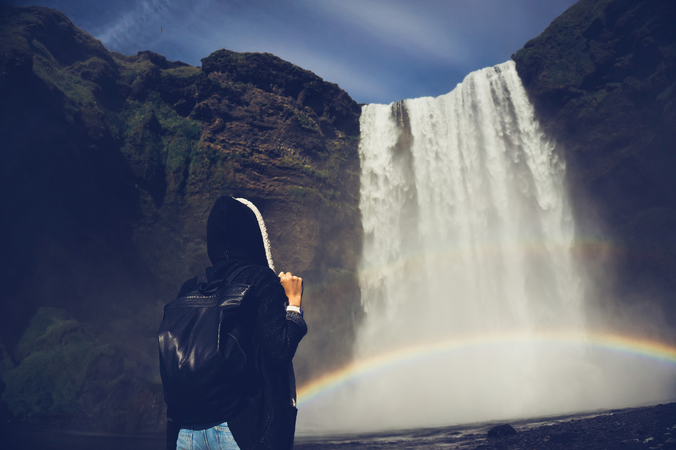 woman in waterfall, a Nature Photo by Travelman