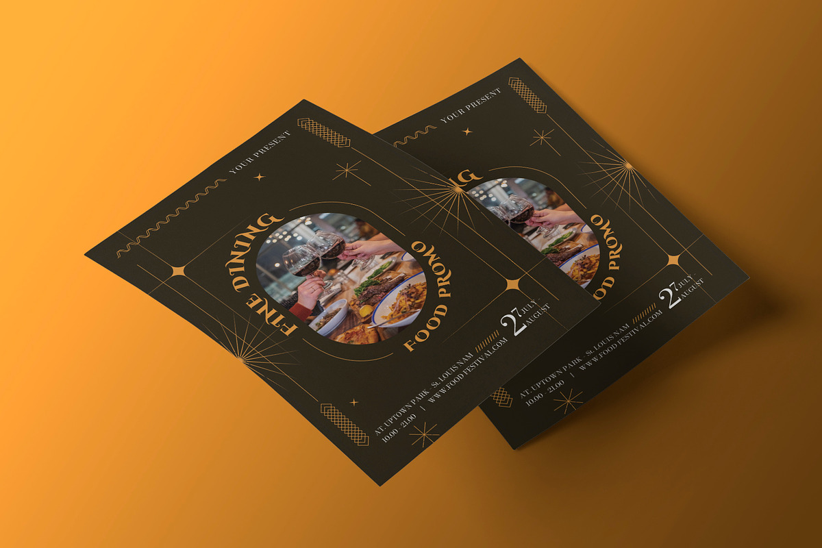 Fine Dining Food Promotion Flyer, a Flyer Template by Neermana