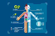 Human body anatomy infographic | Healthcare Illustrations ~ Creative Market