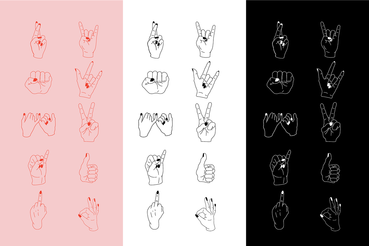 Fun Hands Icon Collection, an Outline Icon by Verte Studio