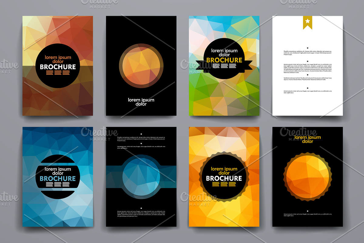 Geometric Style Brochures., a Brochure Template by Palau